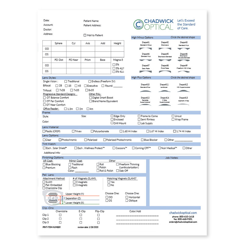 Order Form & Business Reply Card